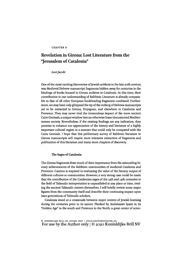 (PDF) Revelation in Girona: Lost Literature from the "Jerusalem of ...