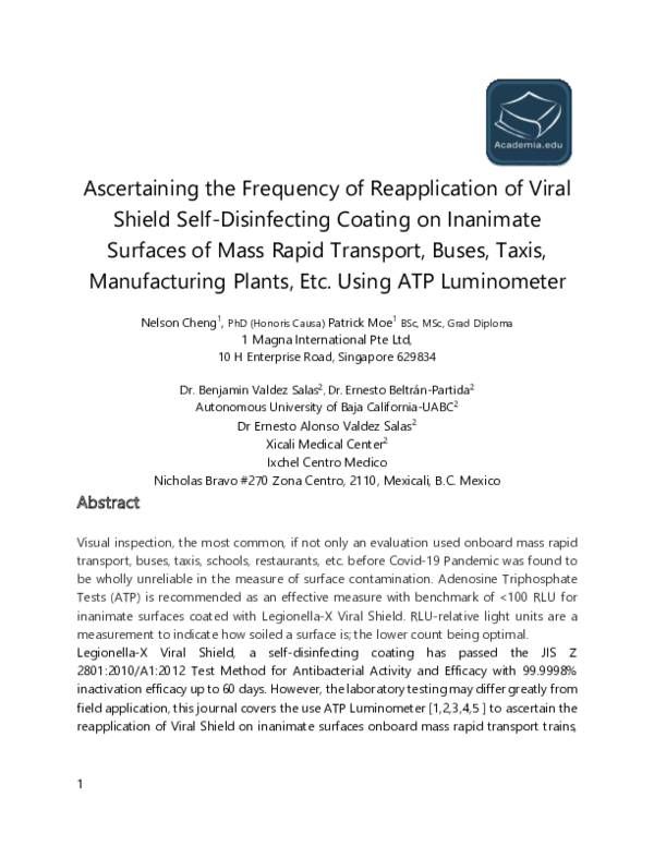 (PDF) Ascertaining the Frequency of Reapplication of Viral Shield Self ...