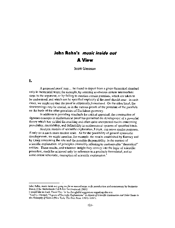 (PDF) John Rahn’s Music Inside Out: A View