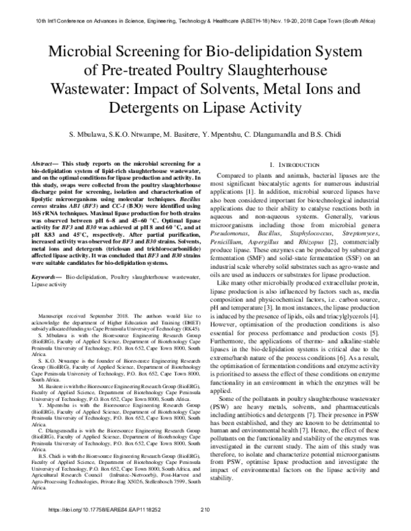(PDF) Microbial Screening for Bio-delipidation System of Pre-treated ...