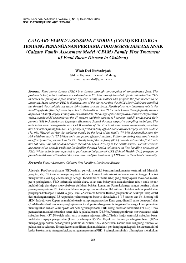 (PDF) CALGARY FAMILY ASESSMENT MODEL (CFAM) KELUARGA TENTANG PENANGANAN ...