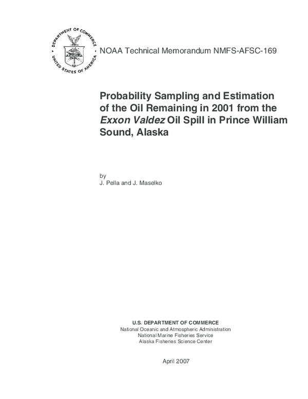 (PDF) Probability Sampling and Estimation of the Oil Remaining in 2001 ...