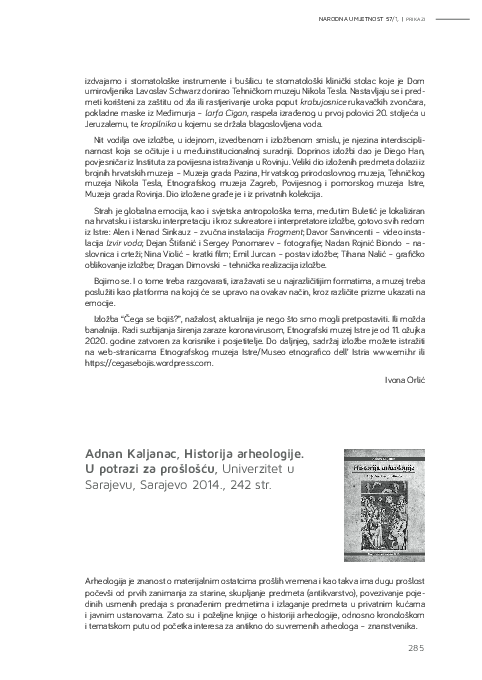 (PDF) Adnan Kaljanac, Historija arheologije: u potrazi za prošlošću