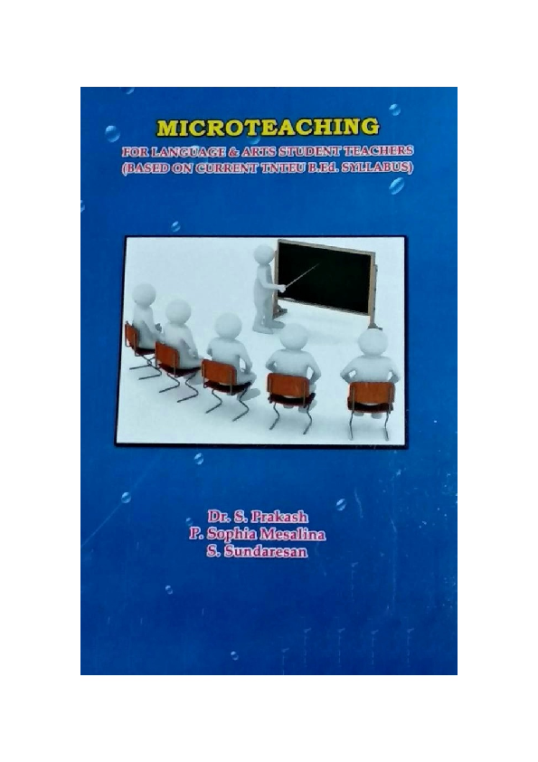 (PDF) Micro Teaching - For Language & Arts Students