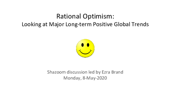 (PDF) Rational Optimism: Looking at Major Long-term Positive Global Trends
