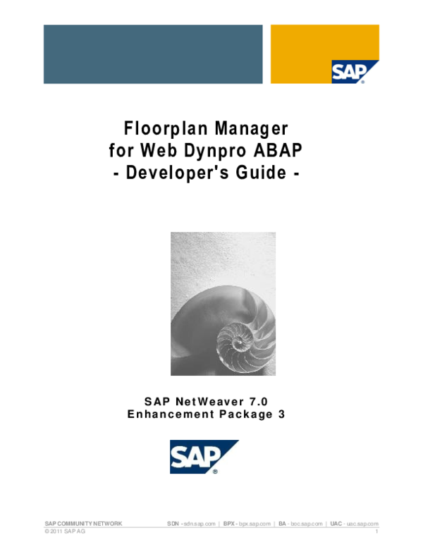(PDF) Floorplan Manager for Web Dynpro ABAP -Developer's Guide - S AP N e t W e a v e r 7 . 0 E ...