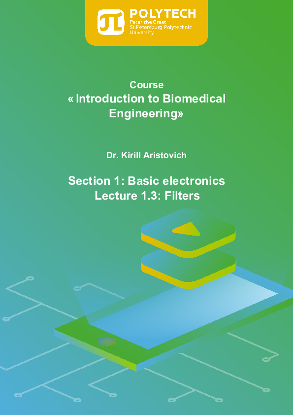 (PDF) Section 1: Basic electronics Lecture 1.3: Filters | Yair Carrera - Academia.edu