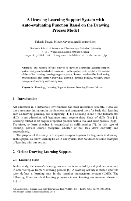 (PDF) A Drawing Learning Support System with Auto-evaluating Function ...