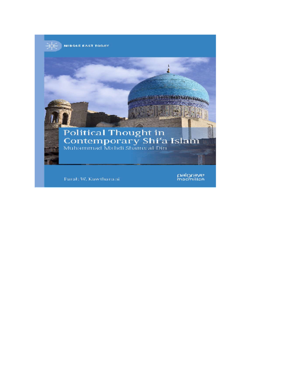 (PDF) Political Thought in Contemporary Shi‘a Islam: Muhammad Mahdi ...