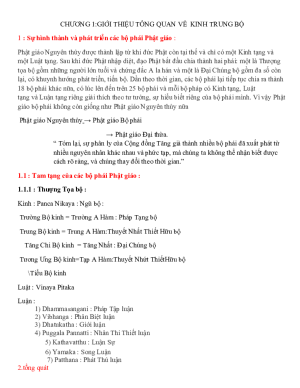 (DOC) S hình thành và phát tri n các b phái Ph t giáo