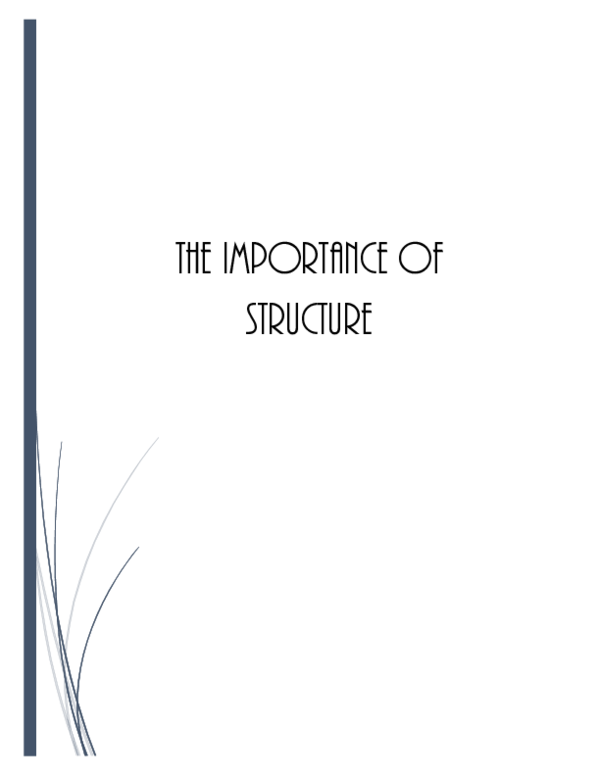 (PDF) The Importance of Structure