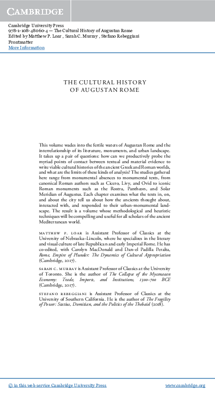 (PDF) ART HISTORY. Livia's way. The porticus in Ovid's Fasti, 2019