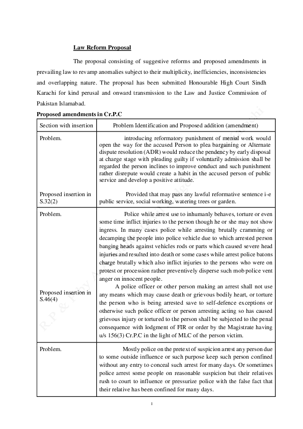 (PDF) Research based Law reform proposal