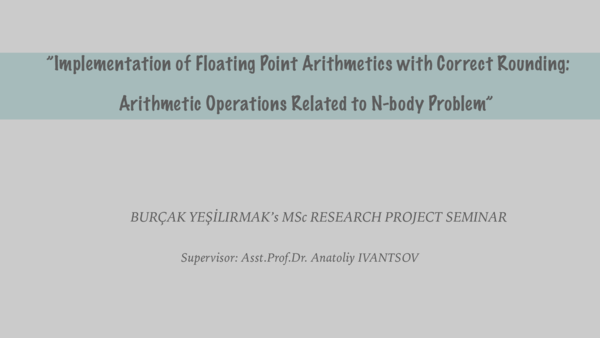 (PDF) "Implementation of Floating Point Arithmetics with Accurate Rounding: Arithmetic ...
