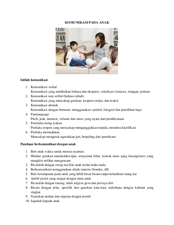 (PDF) KOMUNIKASI PADA ANAK