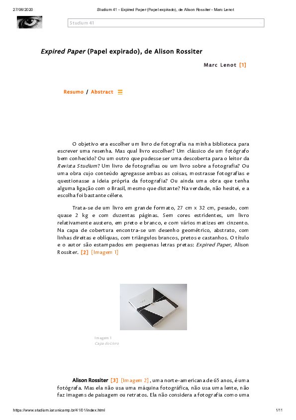 (PDF) Expired Paper (Papel expirado), de Alison Rossiter