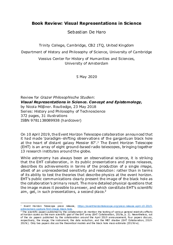 (PDF) Book Review: Visual Representations in Science