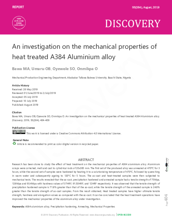 (PDF) ARTICLE An investigation on the mechanical properties of heat ...