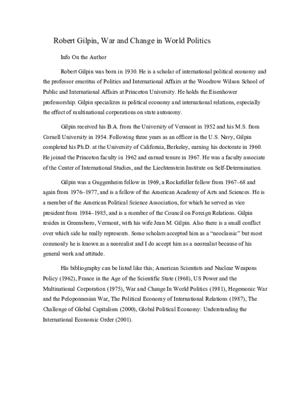 (DOC) Robert Gilpin
