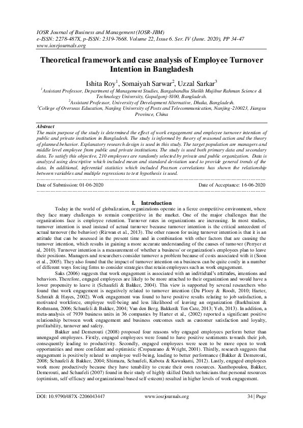 (PDF) Theoretical framework and case analysis of Employee Turnover ...