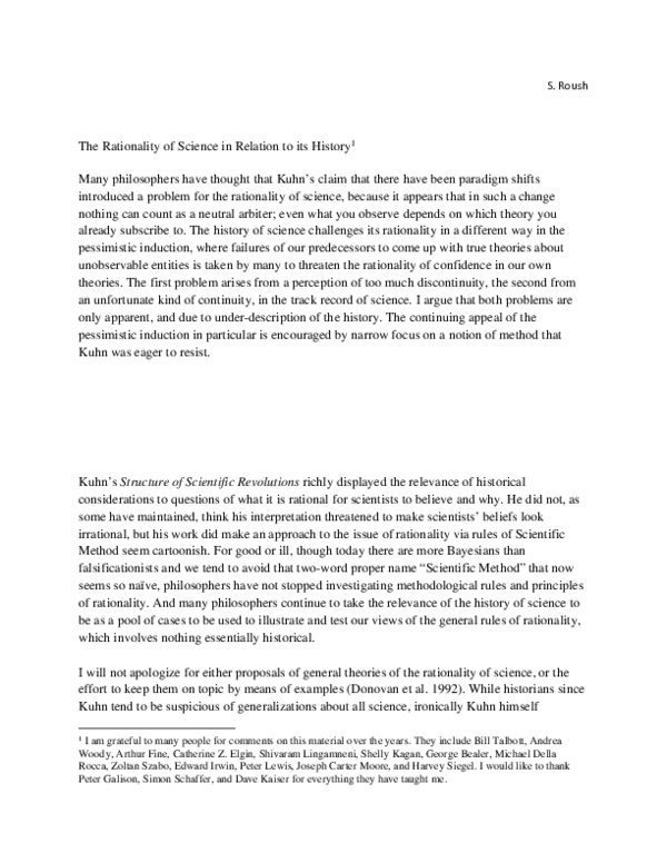 (PDF) Rationality Issues in Kuhn's Science Paradigms