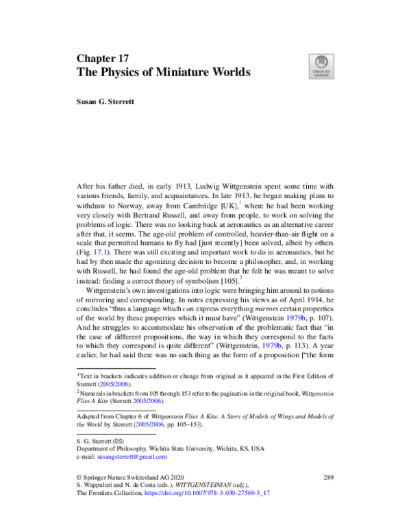 (PDF) The Physics of Miniature Worlds