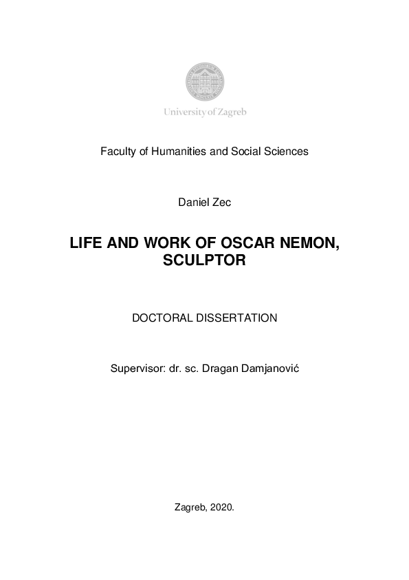 (PDF) LIFE AND WORK OF OSCAR NEMON, SCULPTOR