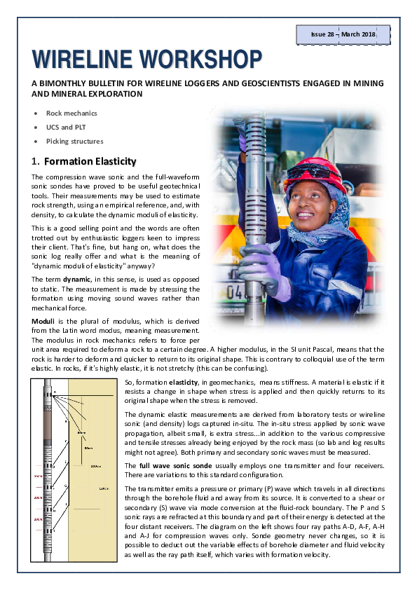 (PDF) Wireline Workshop Bulletin: Issue 28 - March 2018
