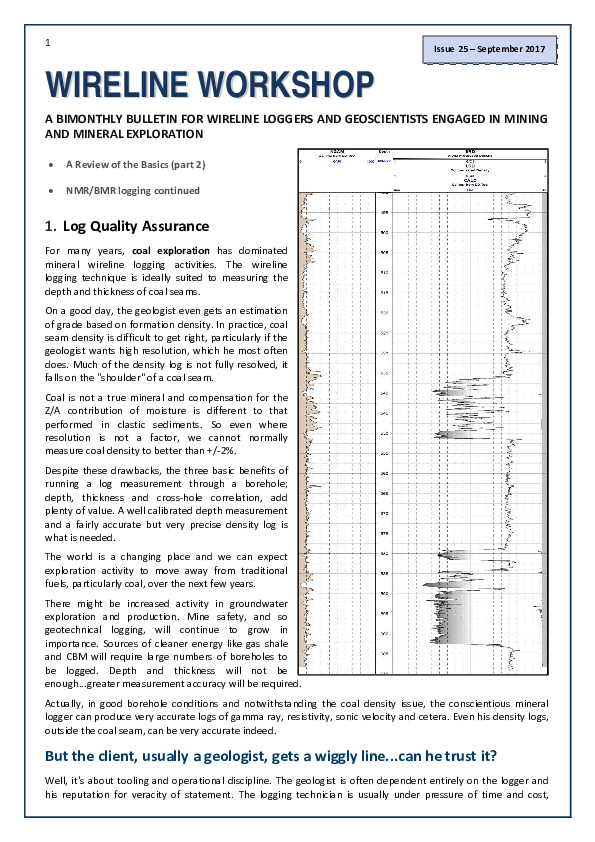 (PDF) Wireline Workshop Bulletin: Issue 25 - September 2017
