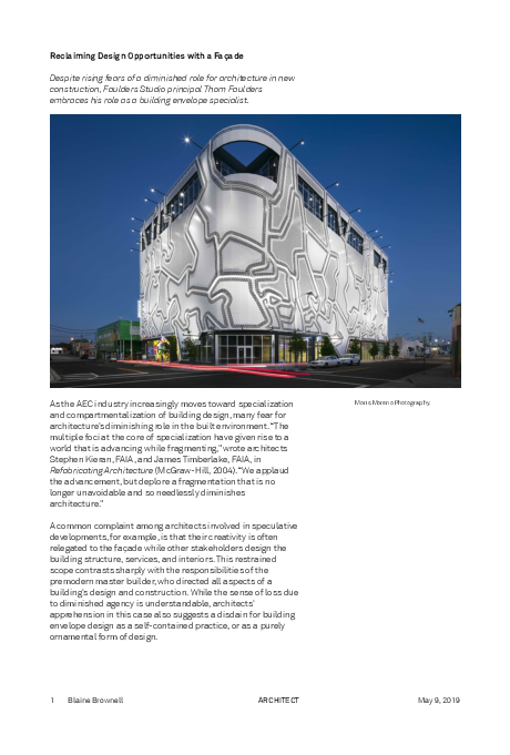(PDF) Reclaiming Design Opportunities with a Façade