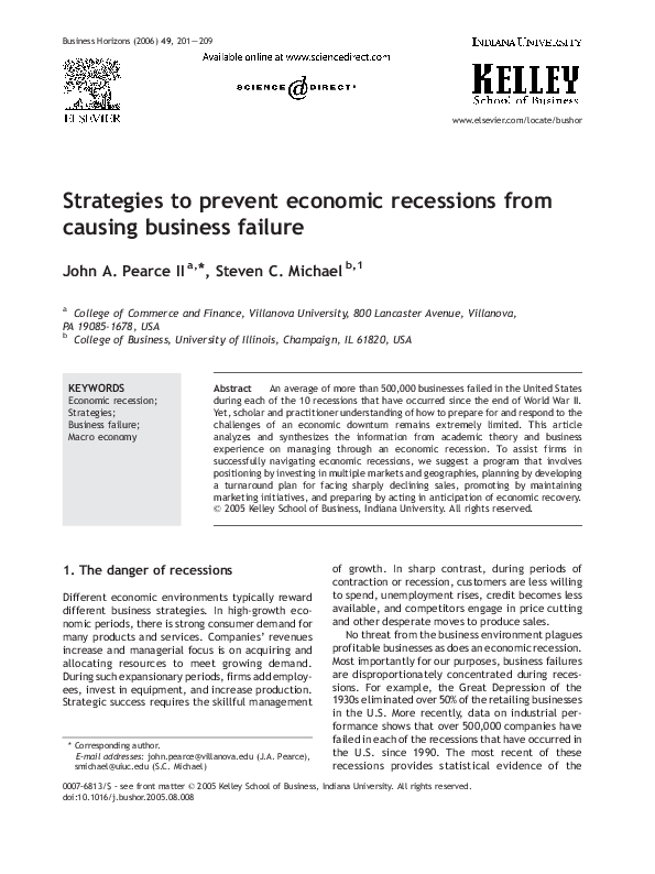 (PDF) Strategies to prevent economic recessions from causing business ...