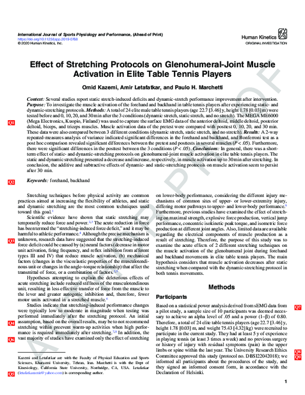 (PDF) Effect of Stretching Protocols on Glenohumeral-Joint Muscle ...
