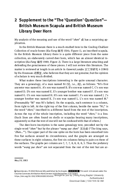 (PDF) The Nivison Annals: Selected Works of David S. Nivison on Early ...