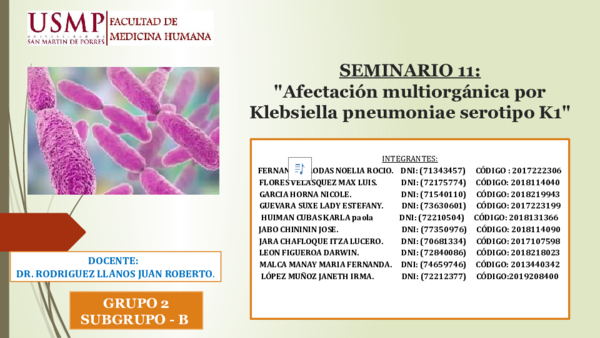 (PPT) Afectación multiorgánica por Klebsiella pneumoniae serotipo K
