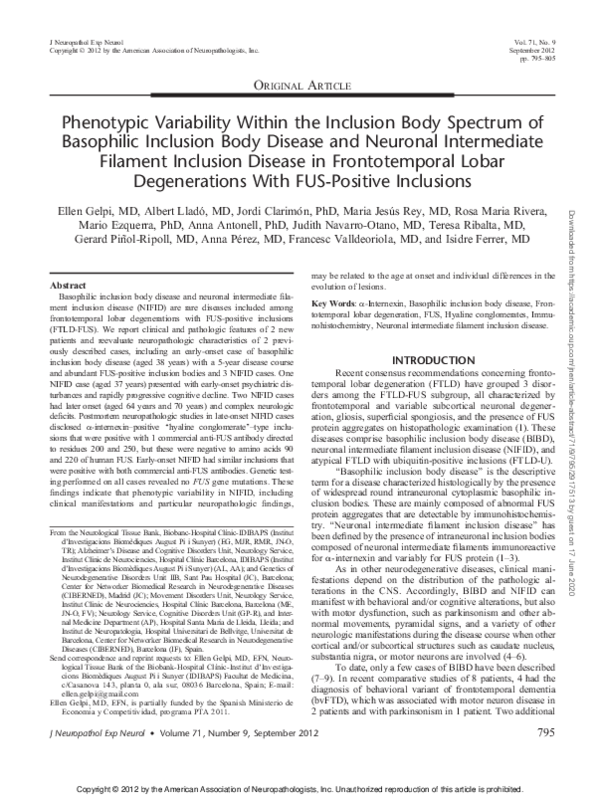 (PDF) Phenotypic Variability Within the Inclusion Body Spectrum of ...