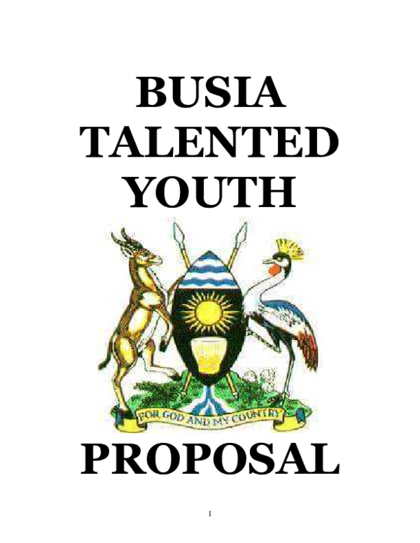 (PDF) BUSIA TALENTED YOUTH PROPOSAL