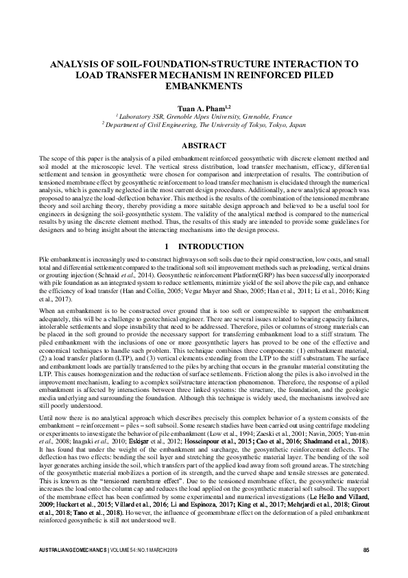 (PDF) ANALYSIS OF SOIL-FOUNDATION-STRUCTURE INTERACTION TO LOAD ...