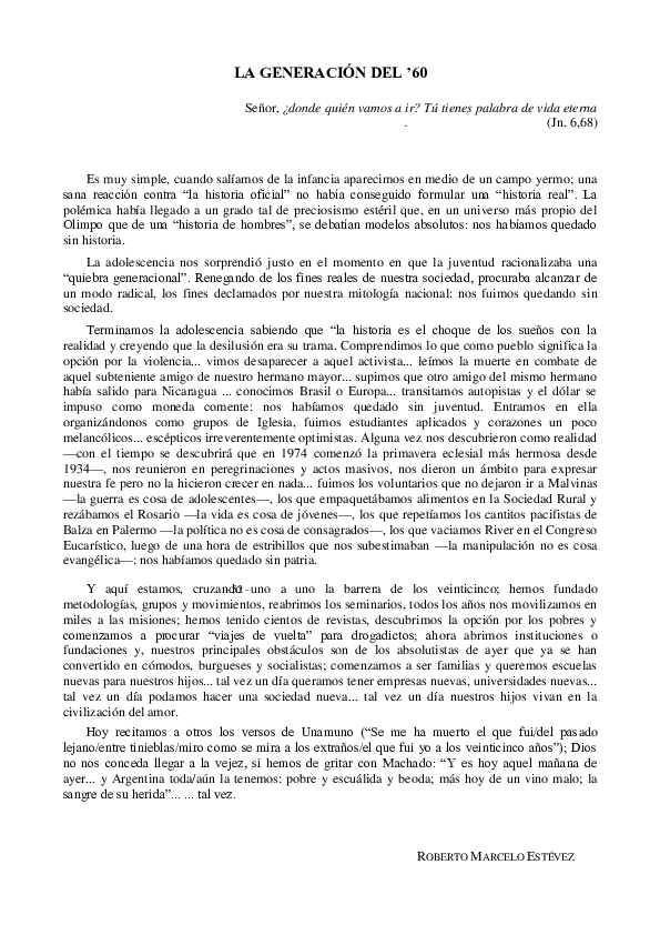 (PDF) LA GENERACIÓN DEL '60