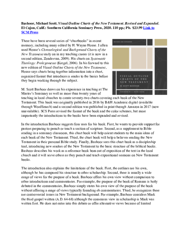 (PDF) Michael Scott Bashoor, Visual Outline Charts of the New Testament ...