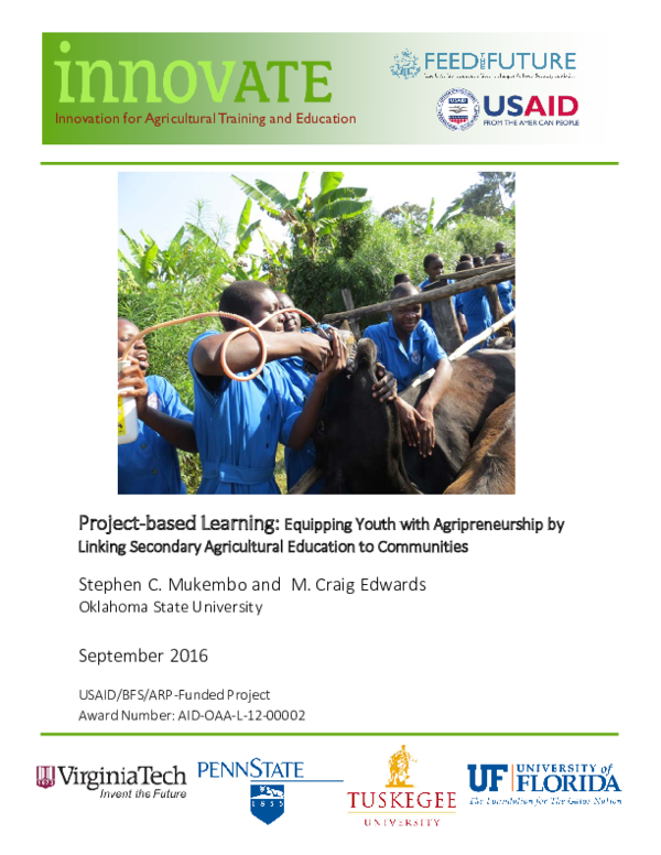 (PDF) Innovation for Agricultural Training and Education Project-based ...