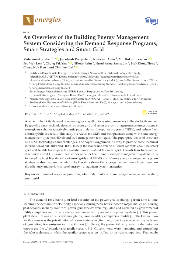(PDF) An Overview of the Building Energy Management System Considering ...