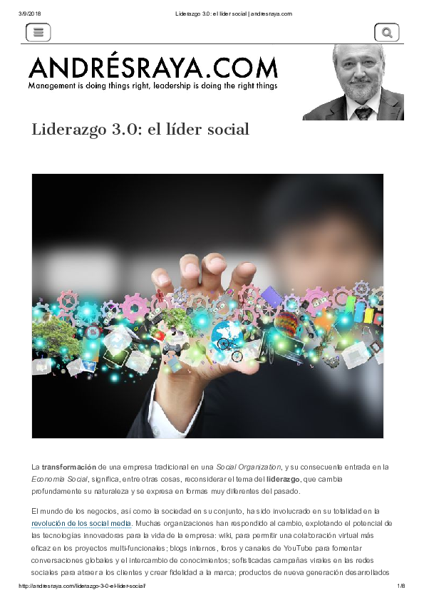 (PDF) Liderazgo 3.0: el líder social