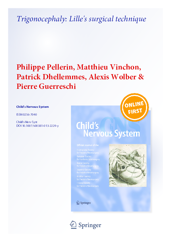 (PDF) Trigonocephaly: Lille's surgical technique