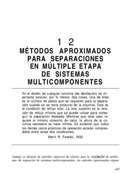 (PDF) MÉTODOS APROXIMADOS PARA SEPARACIONES EN MÚLTIPLE ETAPA DE ...