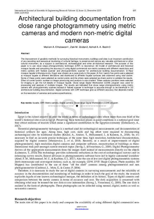(PDF) Architectural building documentation from close range ...