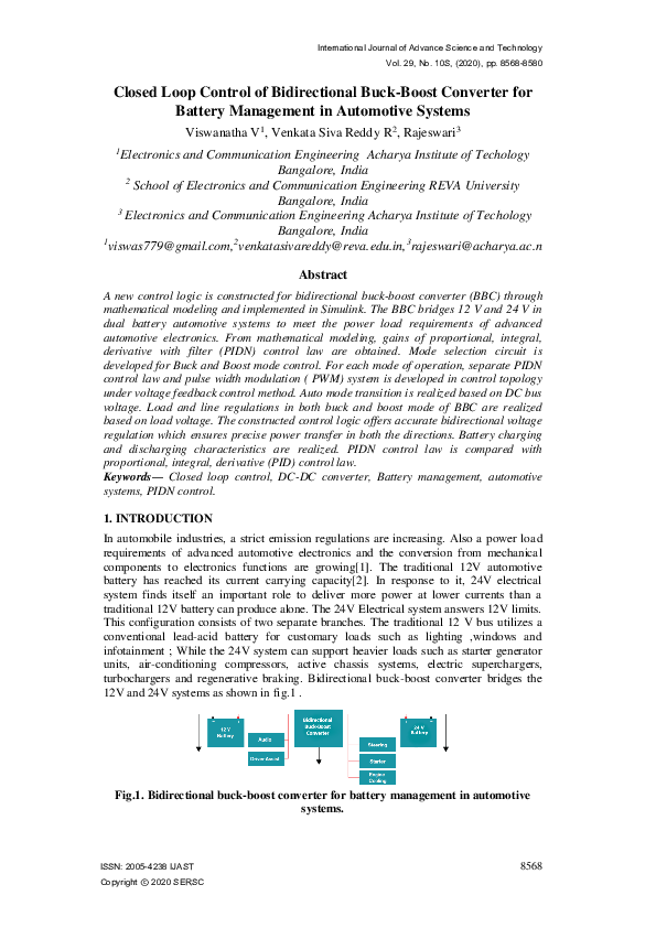 (PDF) Closed Loop Control of Bidirectional Buck-Boost Converter for Battery Management in ...