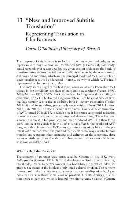 (PDF) "New and Improved Subtitle Translation": Representing Translation ...