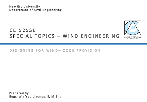 (PDF) PART 2 DESIGN FOR WIND THE CODE PROVISION