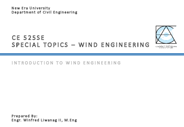 (PDF) PART 1 - INTRODUCTION TO WIND ENGINEERING