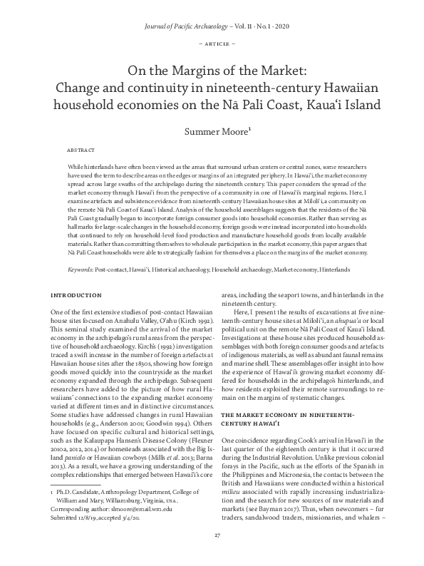 (PDF) On the Margins of the Market: Change and Continuity in 19th ...